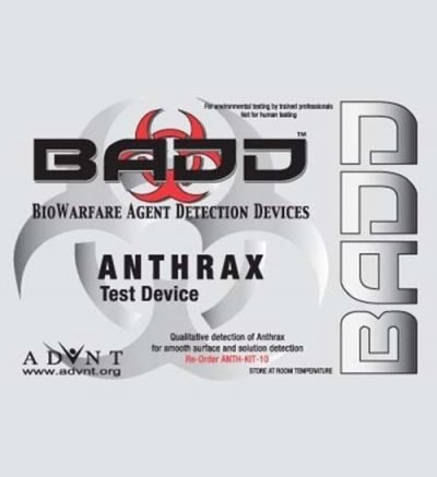 BADD Anthrax Biowarfare Detection Test Kits- 10/Bx - AdVnt Biotechnologies